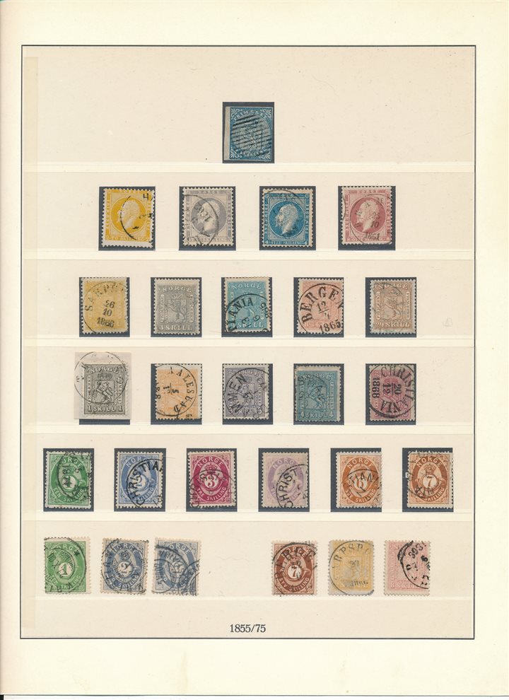 Norvegia 1855-1979 buona collezione con classico forte